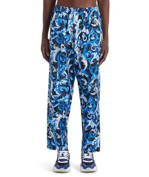 Versace Baroccoflage Silk Twill Pajama Pants