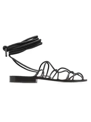 Khaite Lyon Leather Sandals