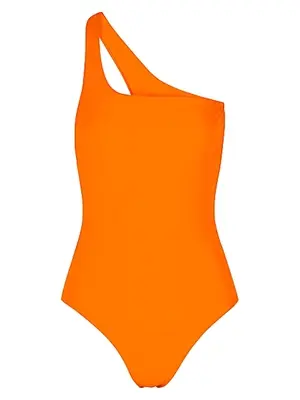 JADE SWIM Evolve Orange One-shoulder Swimsuit