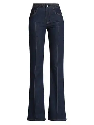 Chloé Recycled Stretch-Flare Jeans - One-color