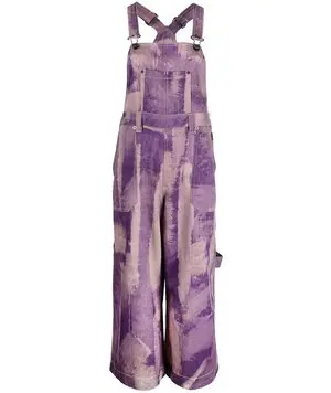DIESEL® - Tie-Dye Print Denim Dungarees