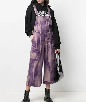 DIESEL® - Tie-Dye Print Denim Dungarees