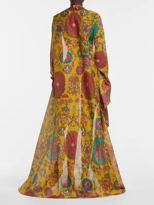 Valentino Garavani Printed Cotton And Silk Kaftan