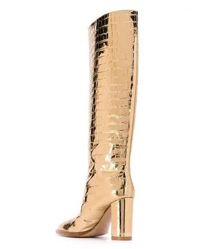 GIANVITO ROSSI - Metallic Knee-High Boots