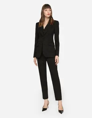 Dolce & Gabbana Ornamental Jacquard Turlington Blazer - Black
