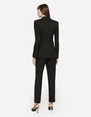 Dolce & Gabbana Ornamental Jacquard Turlington Blazer - Black