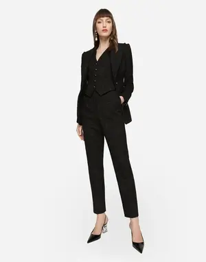 Dolce & Gabbana Ornamental Jacquard Turlington Blazer - Black