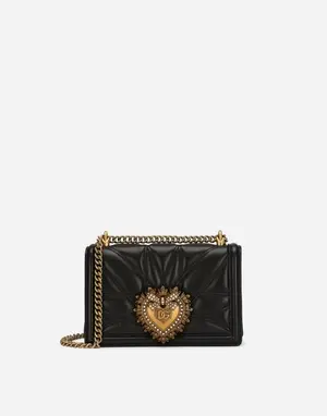 Dolce & Gabbana Medium Devotion Bag In Quilted Nappa Leather