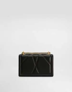 Dolce & Gabbana Medium Devotion Bag In Quilted Nappa Leather - Black