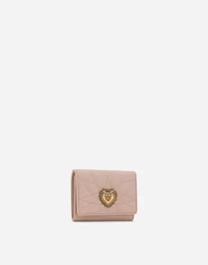 Dolce & Gabbana Devotion French Flap Wallet - Pale Pink