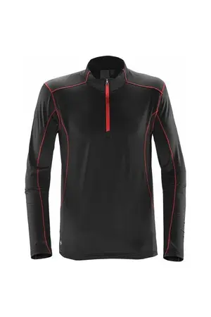 STORMTECH Mens Pulse Zip Neck Fleece Top - Black