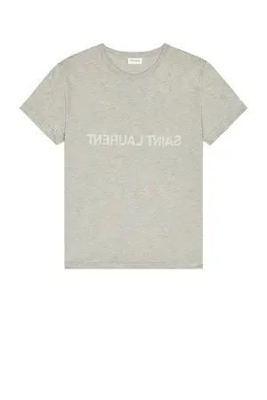 Saint Laurent Reverse T-shirt In Grey - Gris