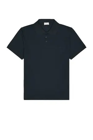 Saint Laurent Sport Polo In Blue - Marine