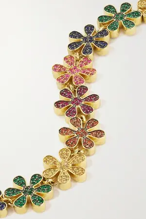 SYDNEY EVAN Rainbow Daisy Multi-stone Bracelet
