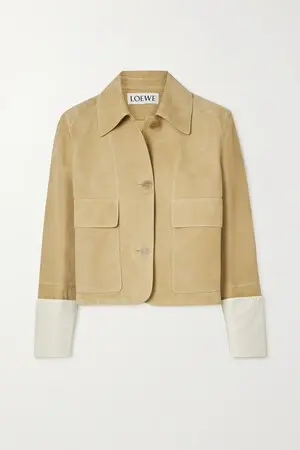 Loewe Button-embellished Suede Jacket