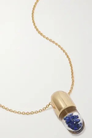 Robinson Pelham Mini Elixir Of Wisdom Sapphire Necklace - Gold