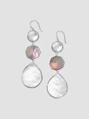 Ippolita Polished Rock Candy Crazy 8's Sterling & Multi-stone Triple-drop Earrings - Silver