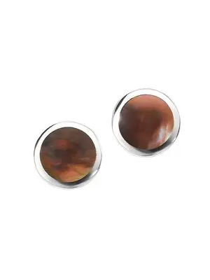Ippolita Polished Rock Candy Sterling & Shell Stud Earrings - Silver