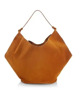 Khaite Women's Lotus Medium Suede Tote - Caramel - Caramel
