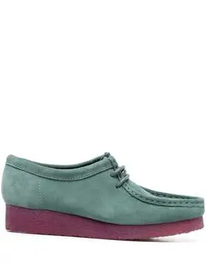 Clarks Colour-block Lace-up Loafers - Green