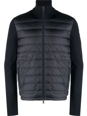 Moncler Quilted Front Zip Jacket - Blue