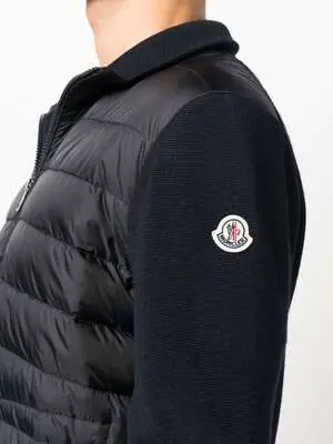 Moncler Quilted Front Zip Jacket - Blue