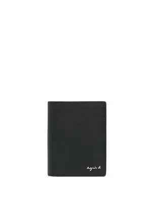 AGNÈS B. Bi-fold Leather Cardholder - Black
