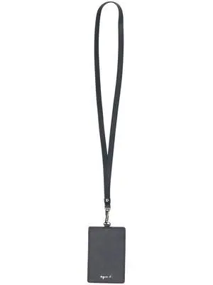 AGNES B. Leather Id Card Neck Tag