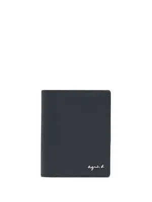 AGNÈS B. Bi-fold Leather Cardholder - Blue