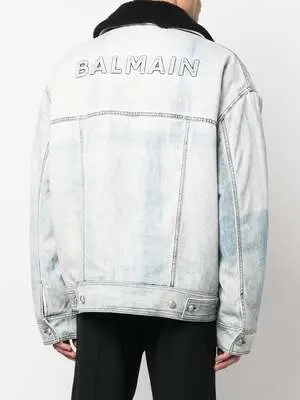 Balmain Logo-embroidered Denim Jacket