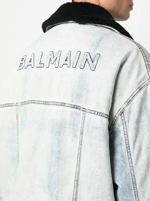 Balmain Logo-embroidered Denim Jacket