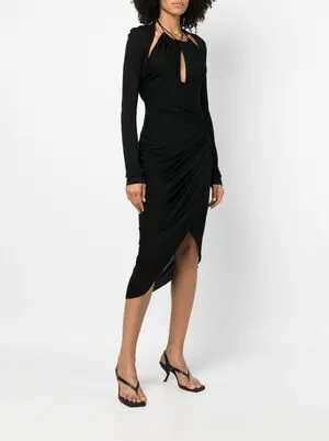 Helmut Lang Long Sleeve Halter Dress