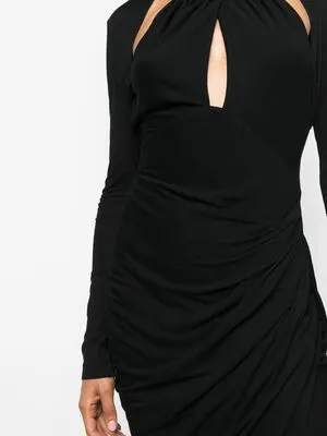 Helmut Lang Long Sleeve Halter Dress