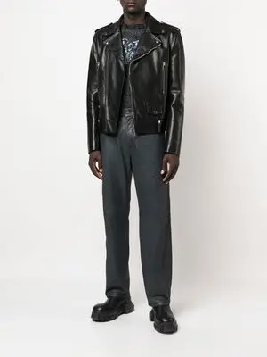 DIESEL® Lambskin Straight-leg Trousers