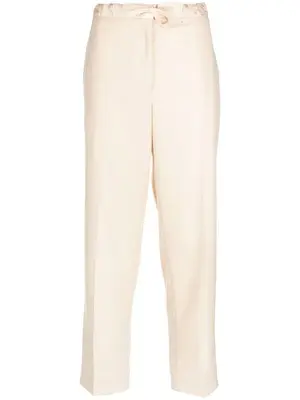 JIL SANDER Cropped Drawstring Trousers