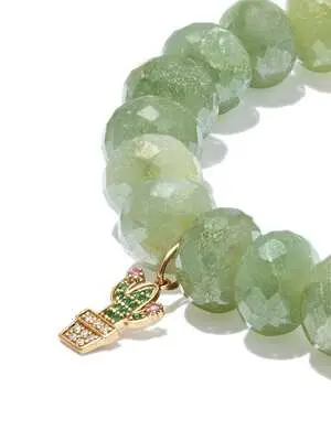 SYDNEY EVAN 14kt Yellow Silverite Cactus Charm Bracelet - Gold