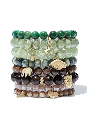 SYDNEY EVAN 14kt Yellow Silverite Cactus Charm Bracelet - Gold