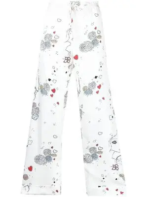 MACGRAW Loose-fit Trousers - White