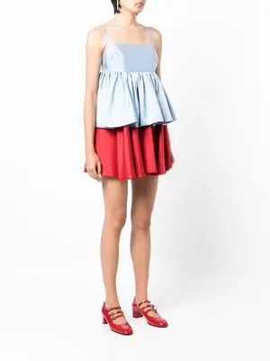 MACGRAW Conversation Tiered Mini Dress - Blue