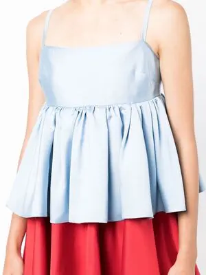 MACGRAW Conversation Tiered Mini Dress - Blue