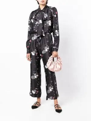 MACGRAW Drawstring Loose-fit Trousers - Black