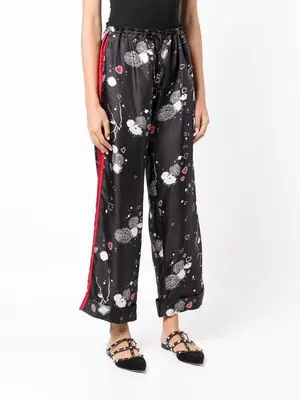 MACGRAW Drawstring Loose-fit Trousers - Black