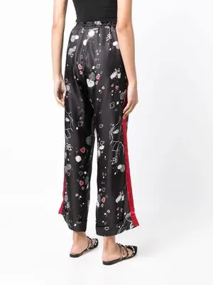 MACGRAW Drawstring Loose-fit Trousers - Black