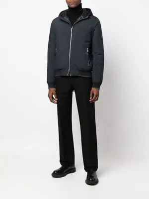 MOORER Zip-up Hooded Jacket