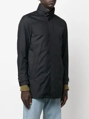 MOORER Duca-gf Hooded Coat - Blue