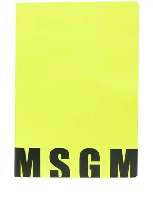MSGM Logo-print Notebook - Yellow