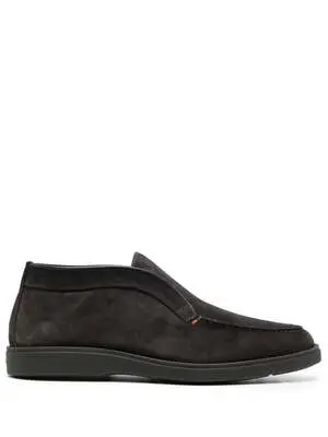 Santoni Round Toe Ankle Boots - Brown