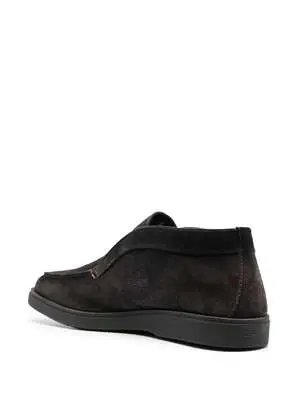 Santoni Round Toe Ankle Boots - Brown