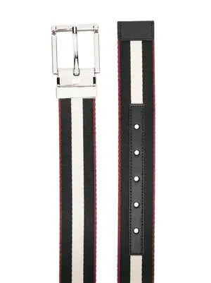 Bally Striped Buckle-fastening Belt