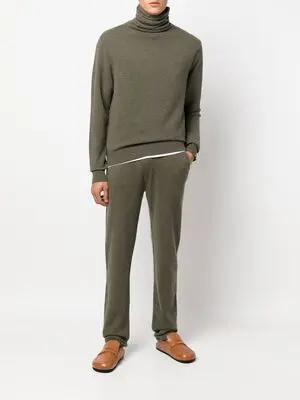 Extreme Cashmere Fine-knit Straight-leg Trousers - Green